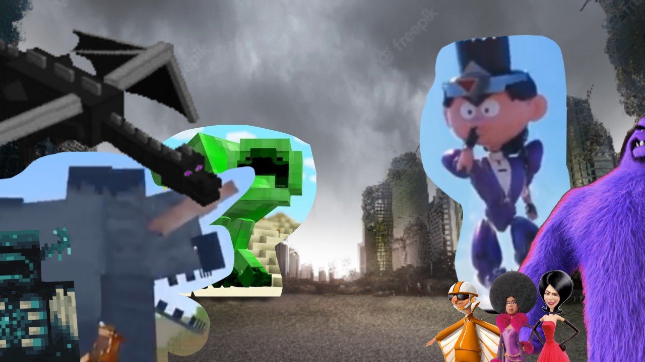 Titan Ravager warden creeperossauro Ender dragon vs os vilões do Meu ...