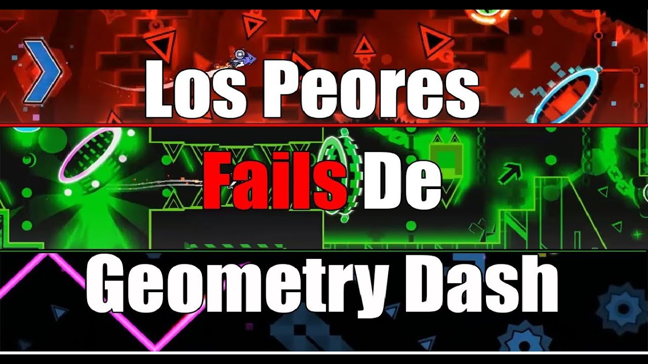 The 20 stupid fails of Geometry Dash , pero los gritos estan cortados ...