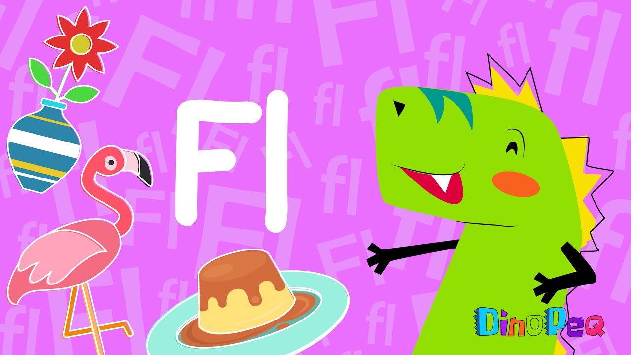 Fla Fle Fli Flo Flu | Sílabas trabadas | Vocabulario para niños | 🦖 ...