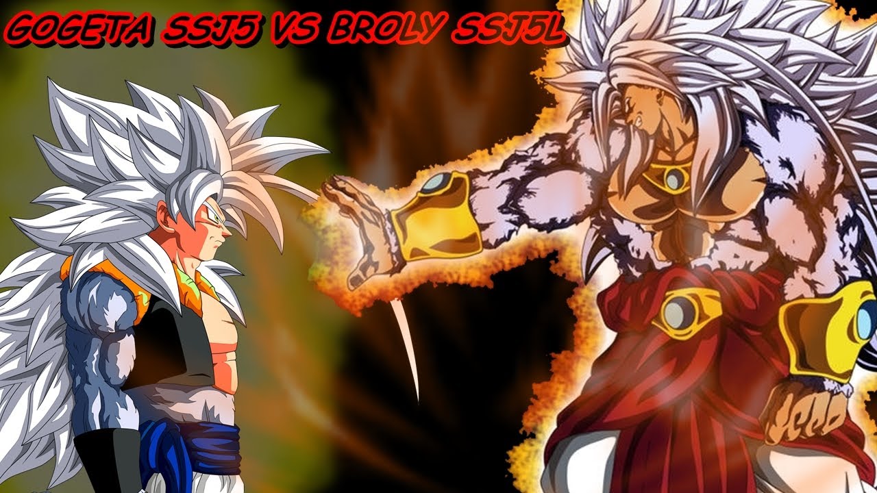Historia:Gogeta Super Saiyajin 5 VS Broly Super Saiyan 5 Legendario ...