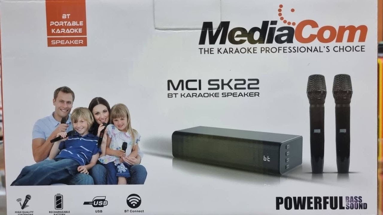 Unboxing MEDIACOM MCI SK22 Bluetooth Karaoke Speaker - YouTube
