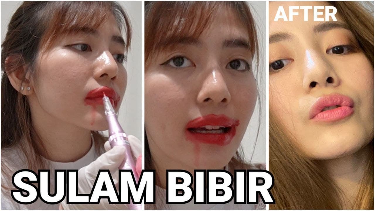 BIBIR MERAH NATURAL TANPA LIPSTICK - TUTORIAL SULAM BIBIR SENDIRI ...