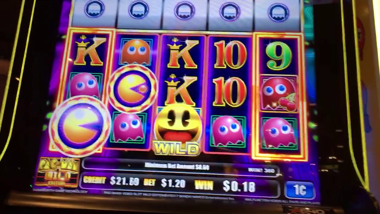 Live play on the new pacman slot machine - YouTube