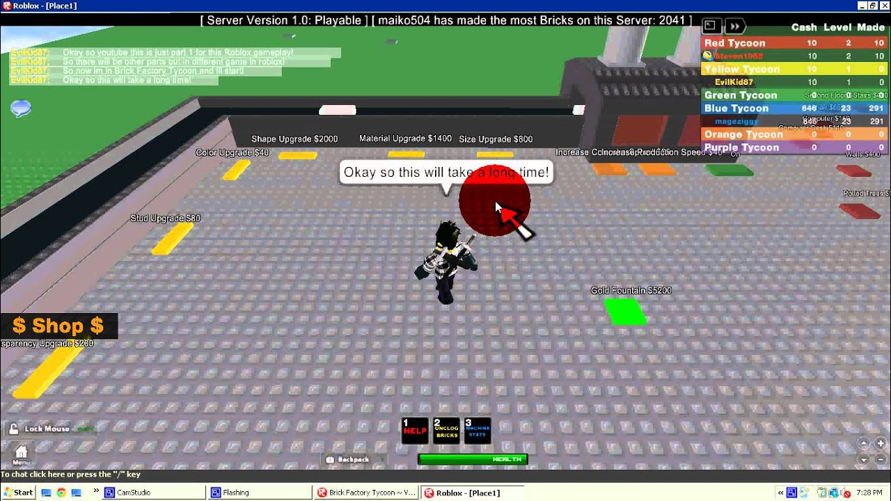 Roblox Part 1:Brick Factory Tycoon - YouTube