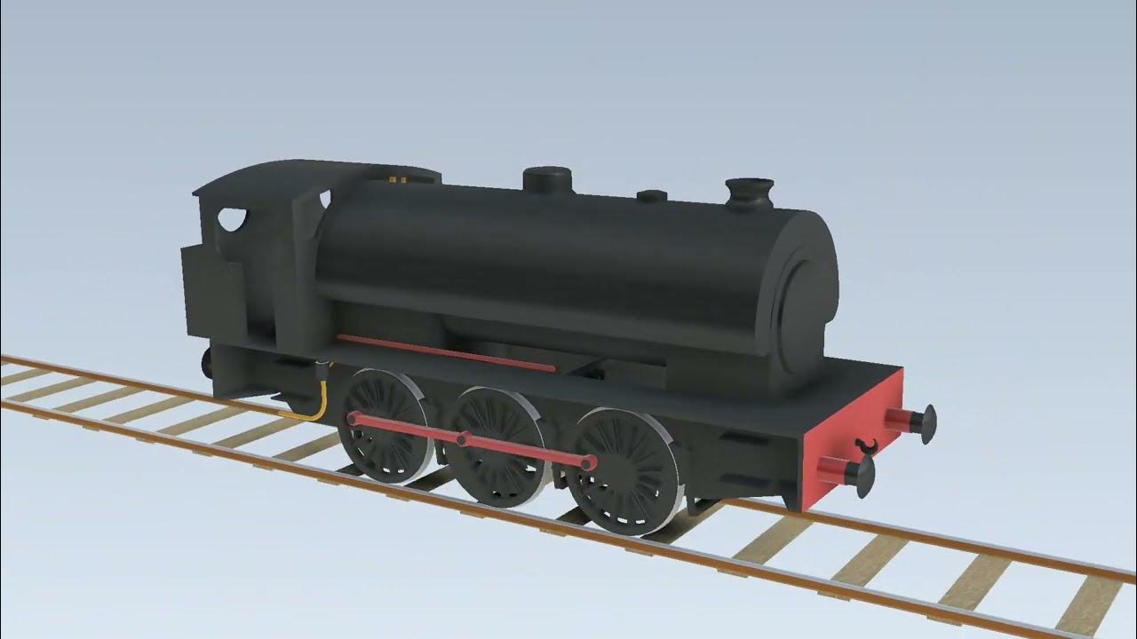 Tank Engine Animation (Hunslet Austerity 0-6-0ST) - YouTube