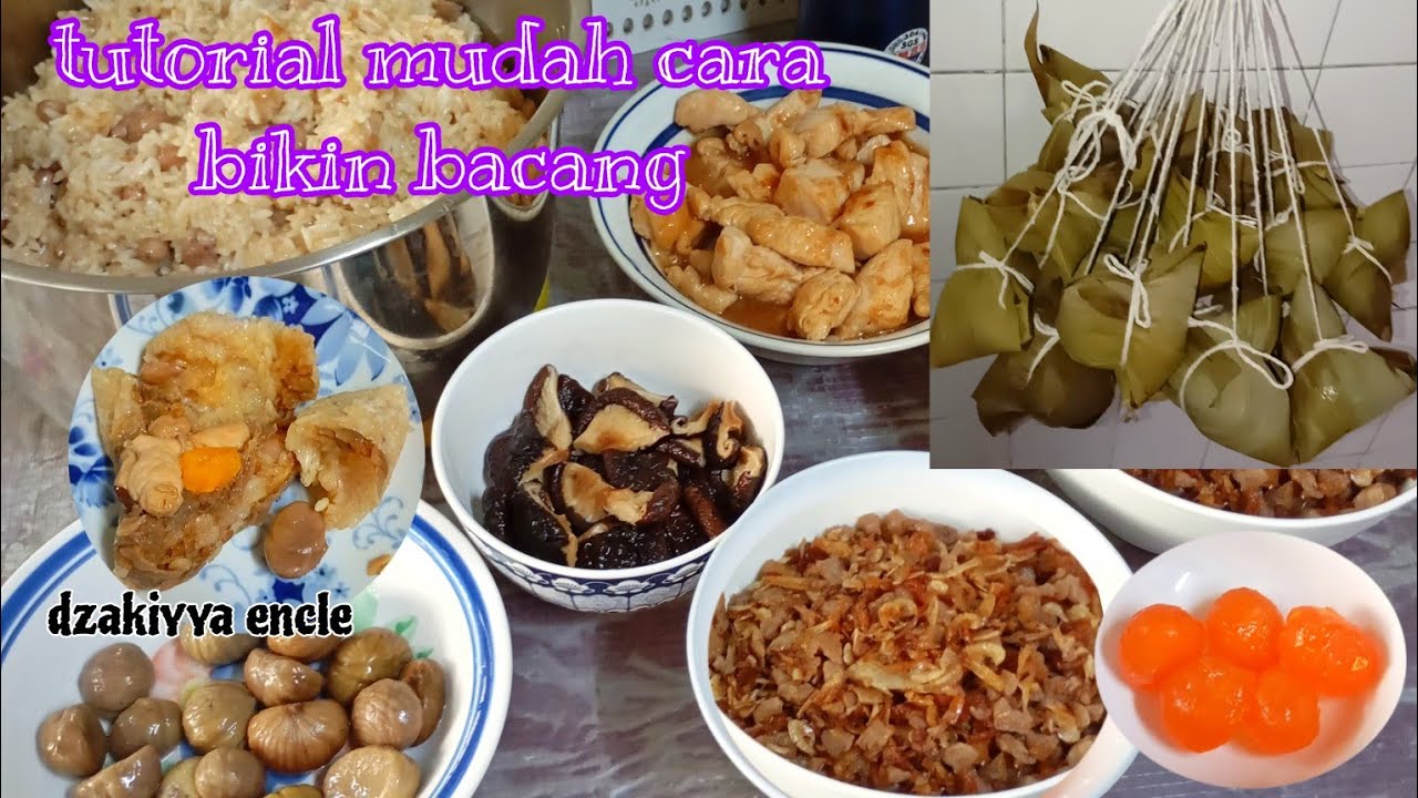 Tutorial Bikin bacang cara bungkus dan ikat bacang #tutorial #bacang ...