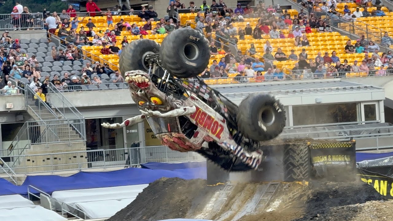 Monster Jam Pittsburgh 2025 Zombie Winning Freestyle - YouTube