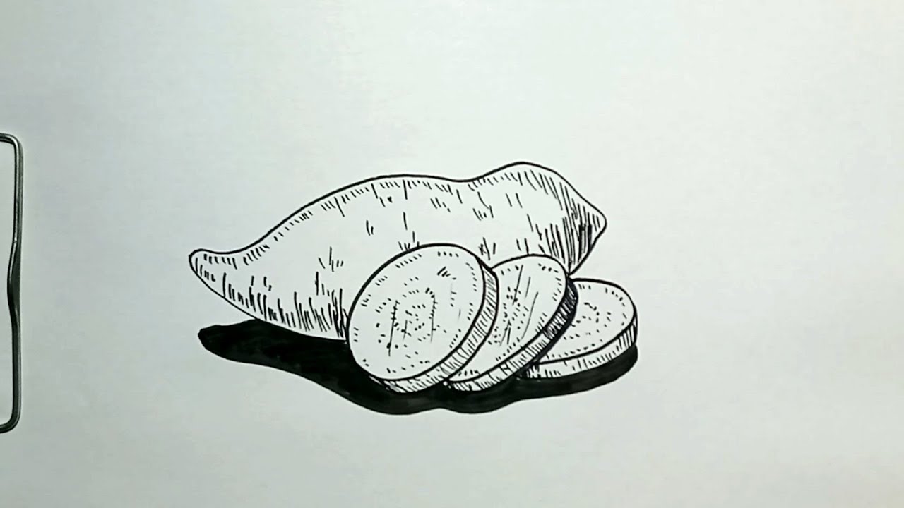 How to Draw SWEET POTATO - YouTube