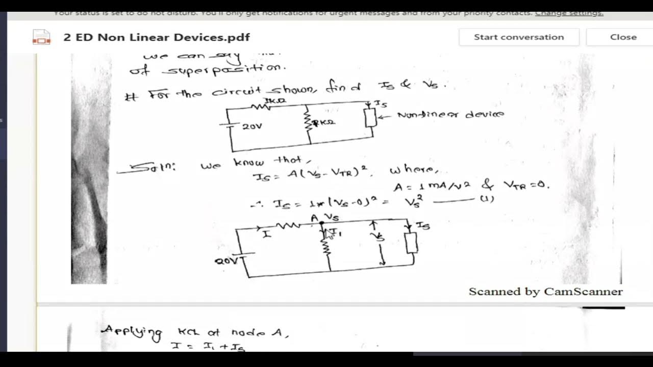 Non - Linear Device Board Exam Numerical || Electronics Device and Circuits - YouTube