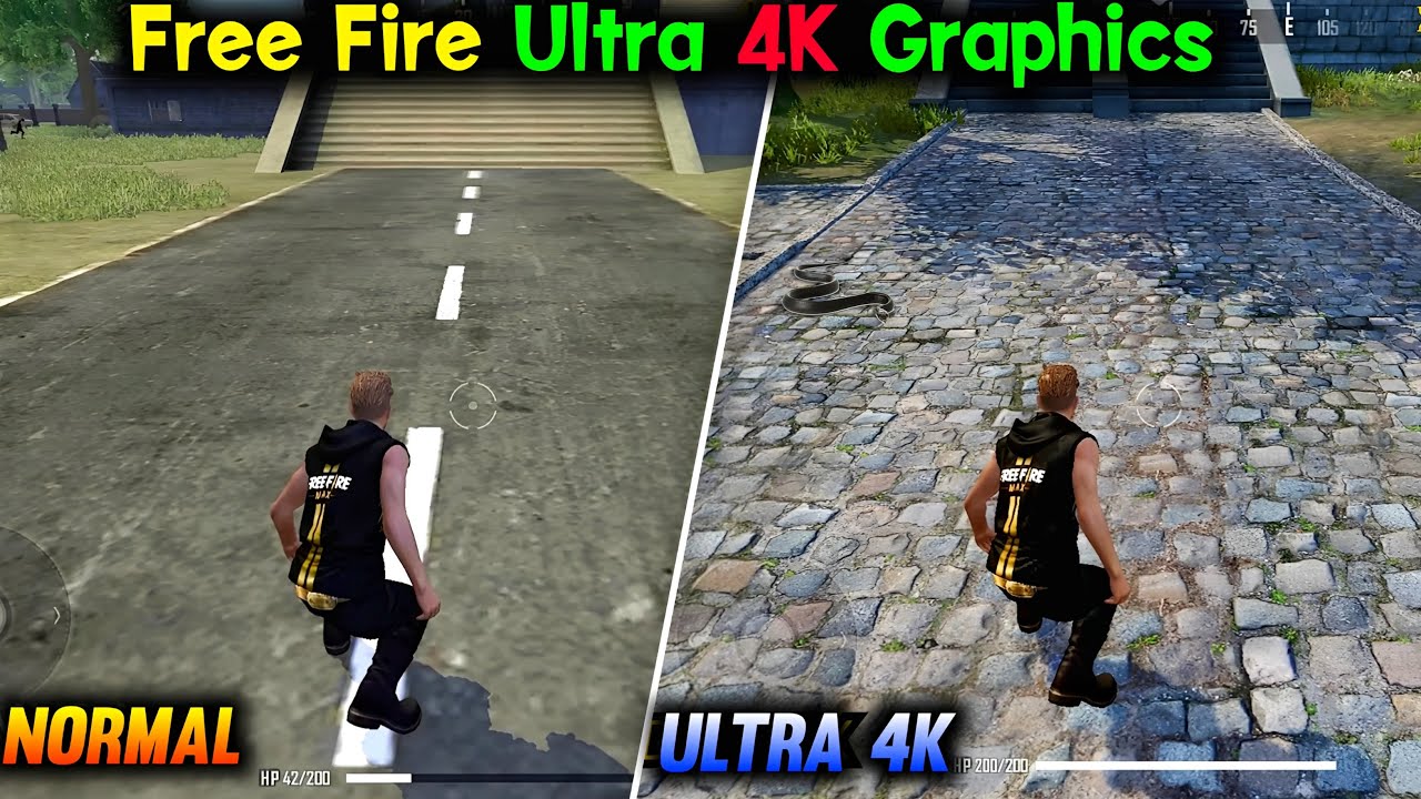 Free Fire MAX Ultra 4k Graphics Power in Garena vs 😲 Normal Free Fire ...
