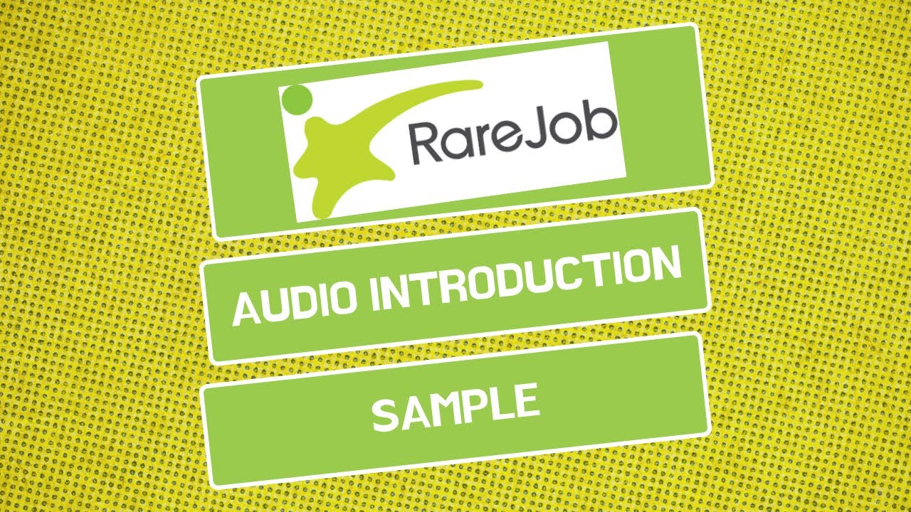 Rarejob Sample Audio Introduction - YouTube