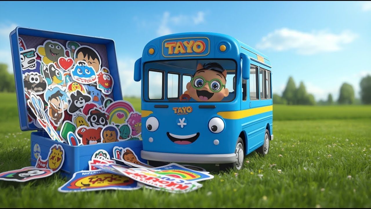 Tayo the Little Bus Toys | Carry Case with Stickers, Outdoor Play Set ...