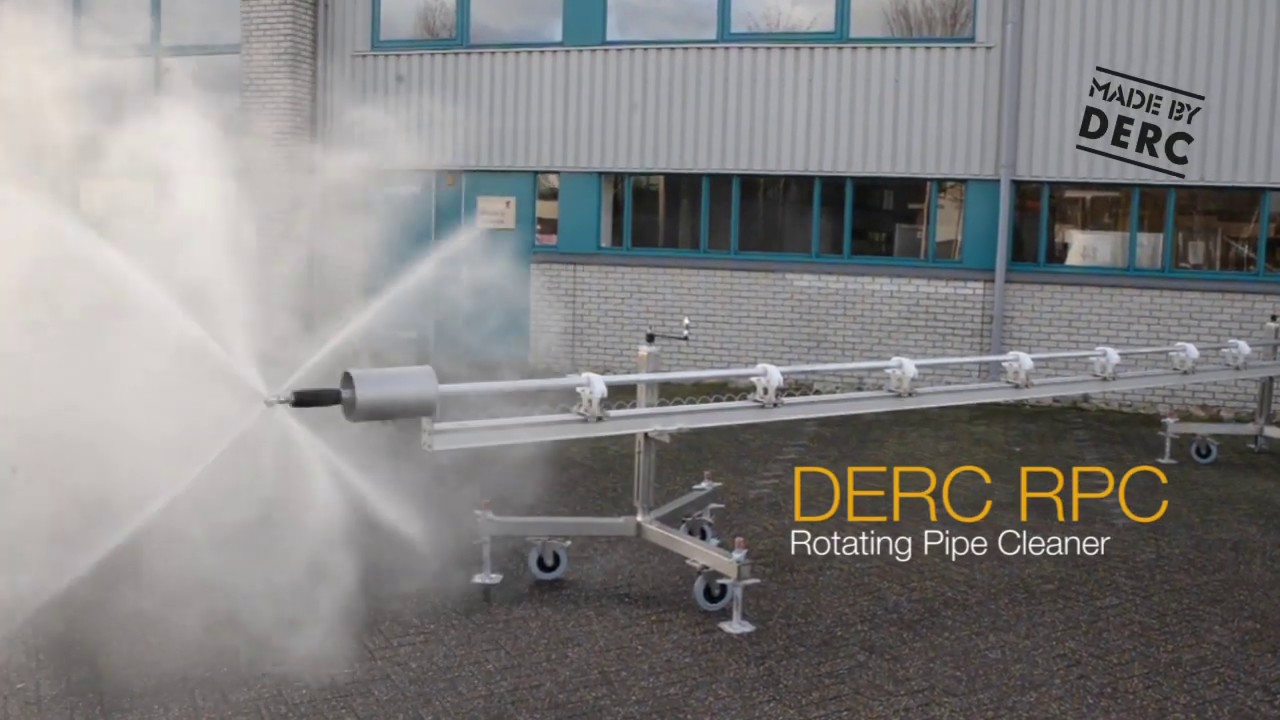 DERC Rotating Pipe Cleaner - YouTube