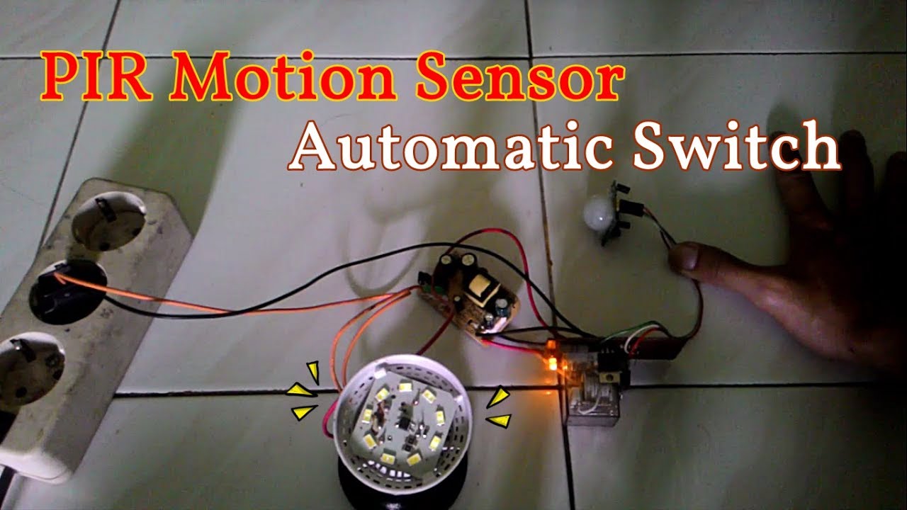 PIR sensor gerak saklar otomatis- Automatic PIR sensor motion switch ...