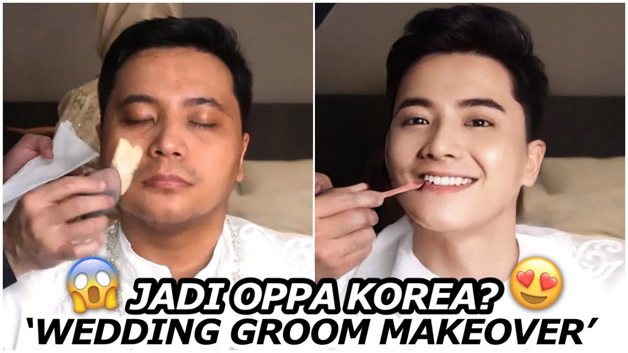 TUTORIAL MAKEUP SIMPEL UNTUK PENGANTIN COWOK - AUTO GANTENG! - YouTube
