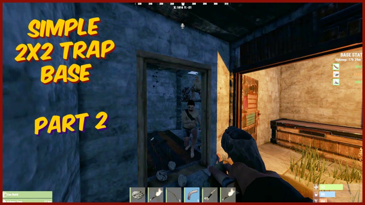 Simple 2x2 trap base part 2. Rust. - YouTube