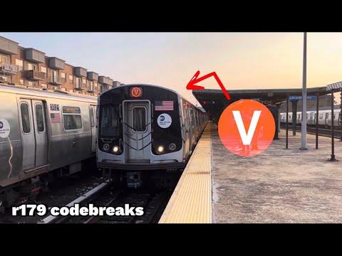 MTA New York City Transit:R179 Codebreak V train to Forest Hill 71 Avenue Station - YouTube