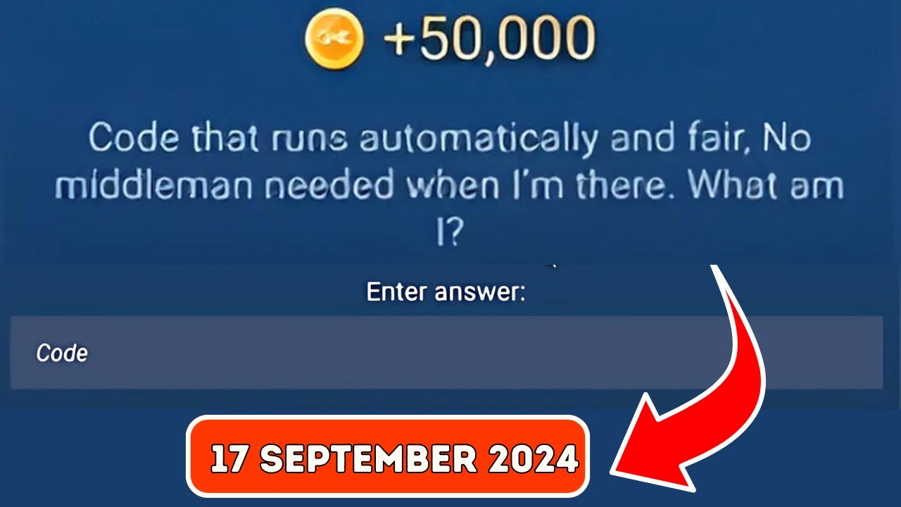 Code that runs automatically and fair, no middleman needed when I"m there.What Am I? X Empire ...