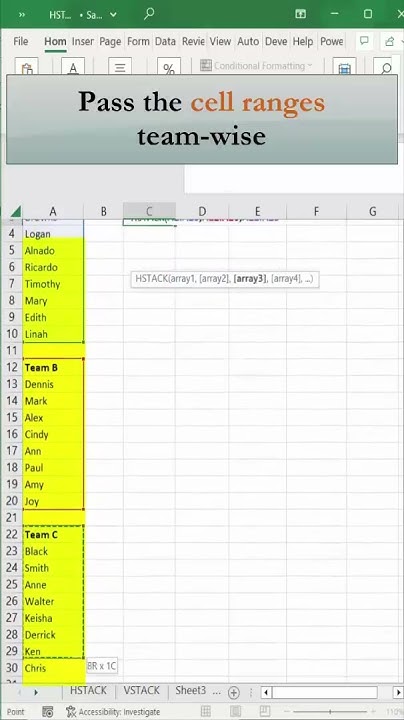 How to Use the HSTACK Function in Excel - YouTube