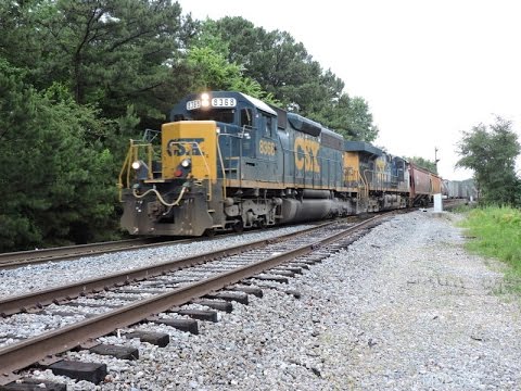 HD: CSX Local Train A727 works at the Dog House, Union City, GA - YouTube