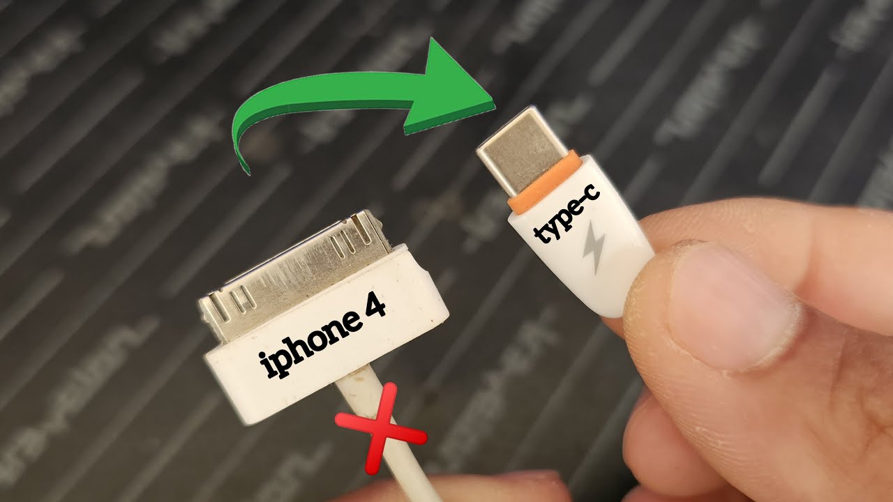 Convert an old iPhone USB cable into a fast charging type C cable - YouTube