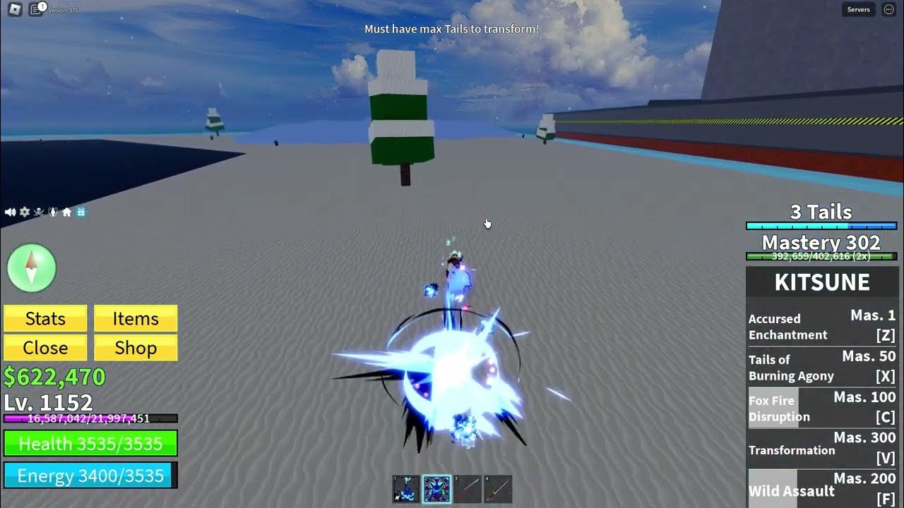 Blox Fruits KITSUNE (New Fruit) showcase.. with transformation - YouTube