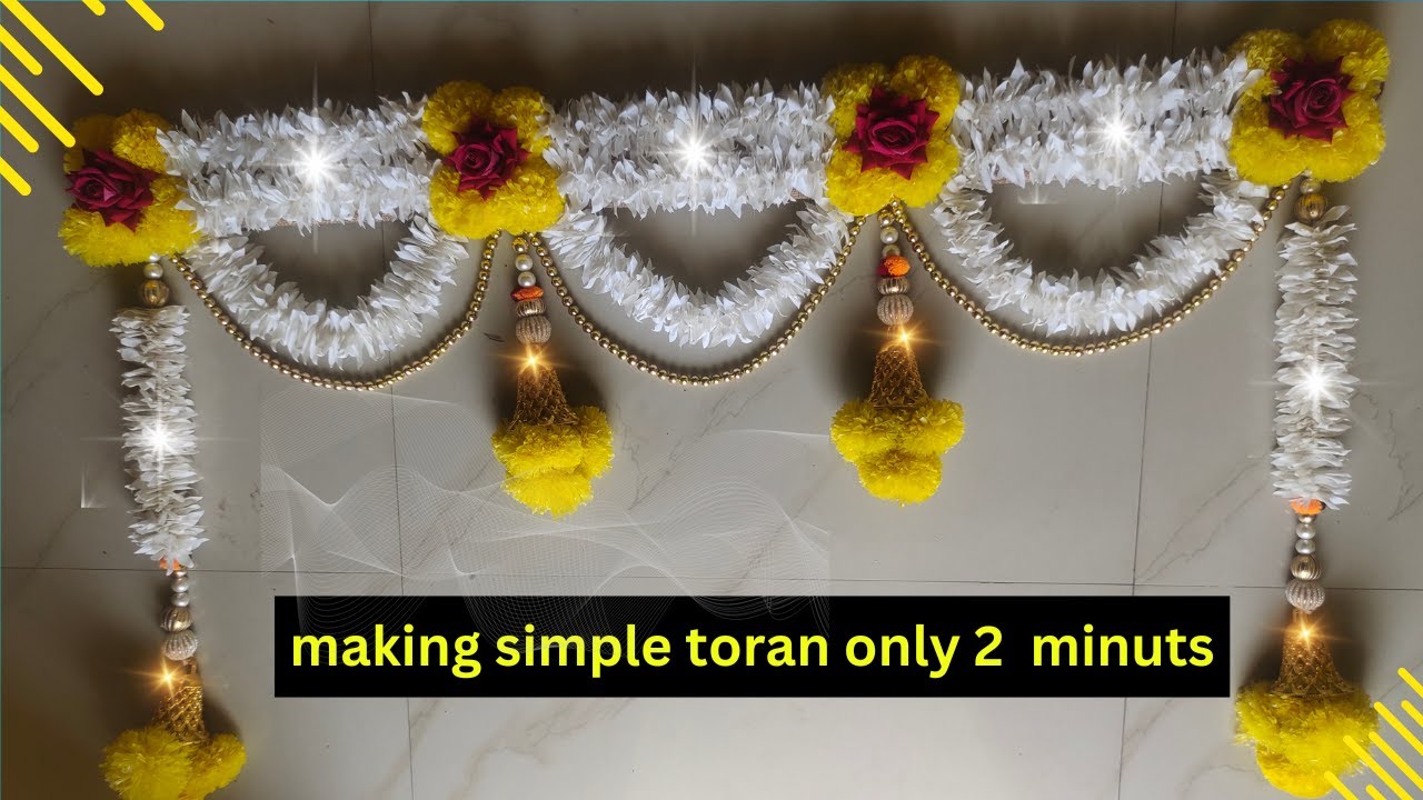 Simple Toran Design For Door Decoration | Artificial Flower Toran ...