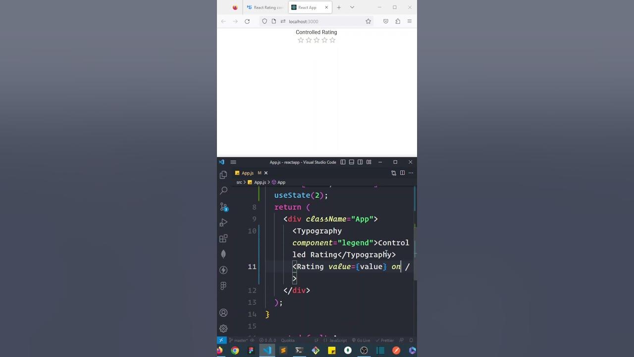 Reactjs Material Ui Rating Controlled Component Reactjs Shorts Materialui Reacttutorial