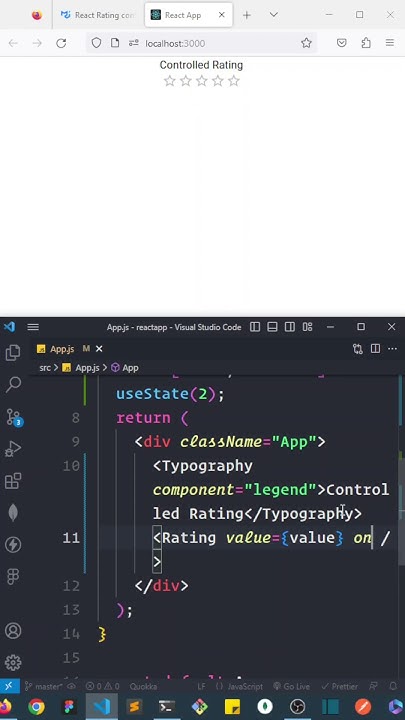 Reactjs Material Ui Rating Controlled Component Reactjs Shorts Materialui Reacttutorial