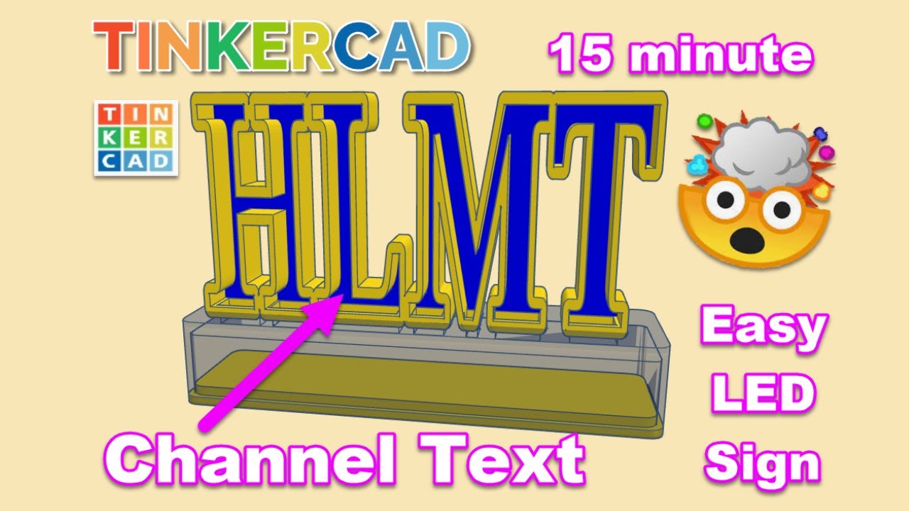 Easy Tinkercad Channel Text for LED lights SVG Slick Signs in Minutes ...
