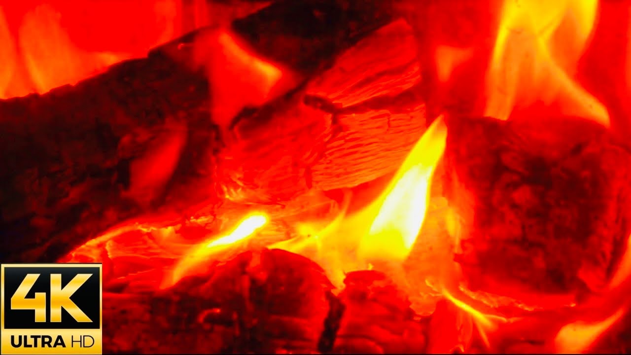 4K Fire Burning Video🔥| Relaxing Fire Burning Place Video| 10 Hours ...