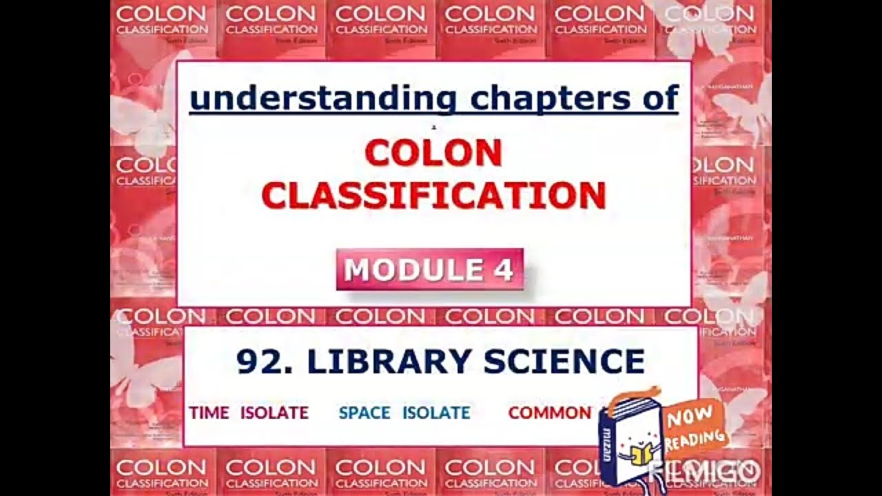 Colon classification library science chapter - YouTube