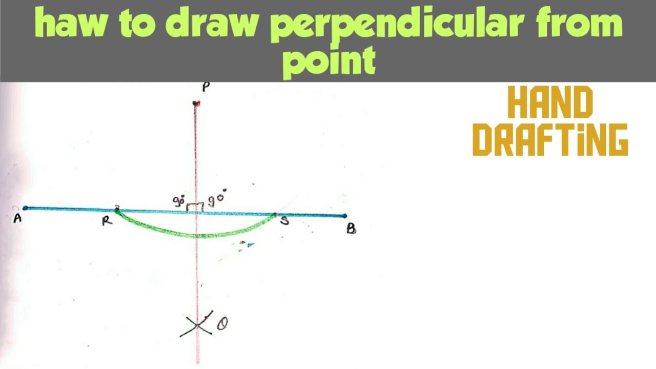 How to draw perpendicular from a given point on a straight line ...