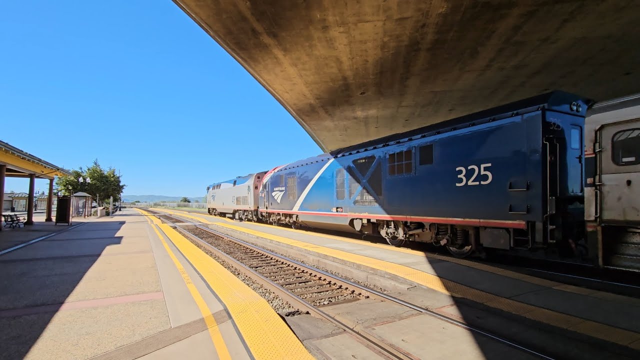 Amtrak train action + Phase 7 P42DC @ Suisun-Fairfield 3/15/24 - YouTube