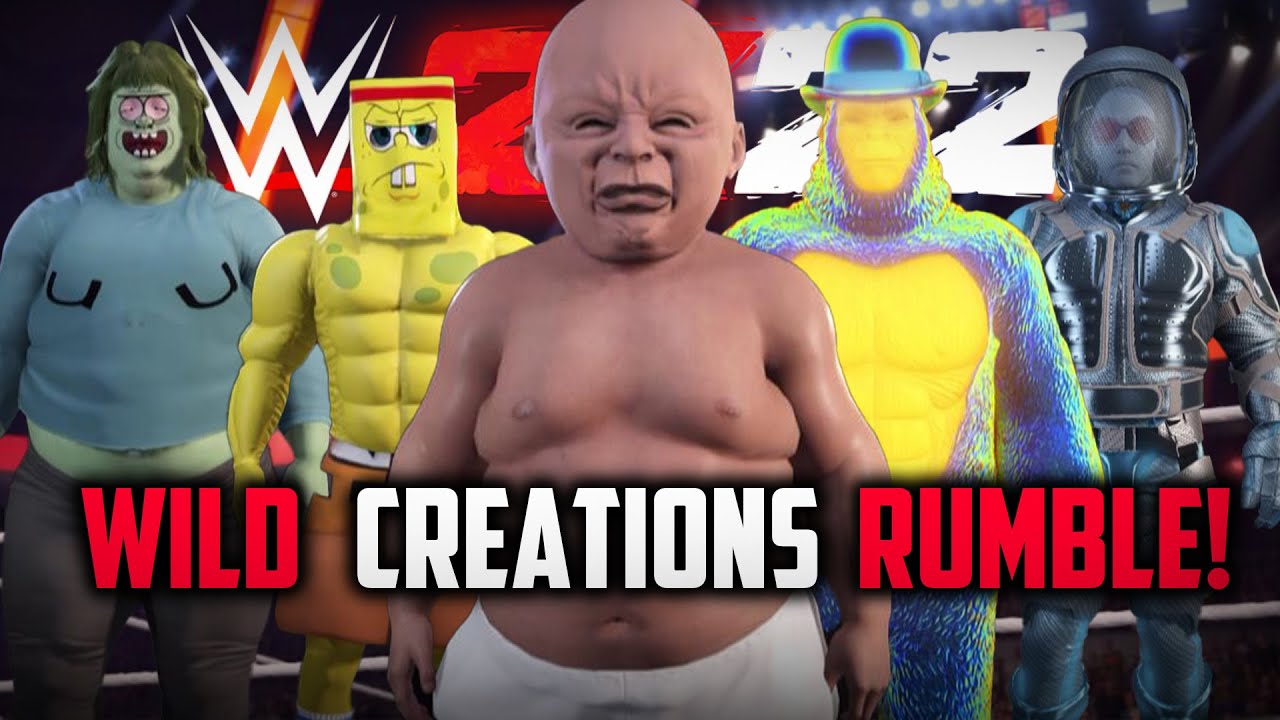 30 VERY RANDOM & CREATIVE Wrestlers In One Royal Rumble!! (Season 3 Ep ...