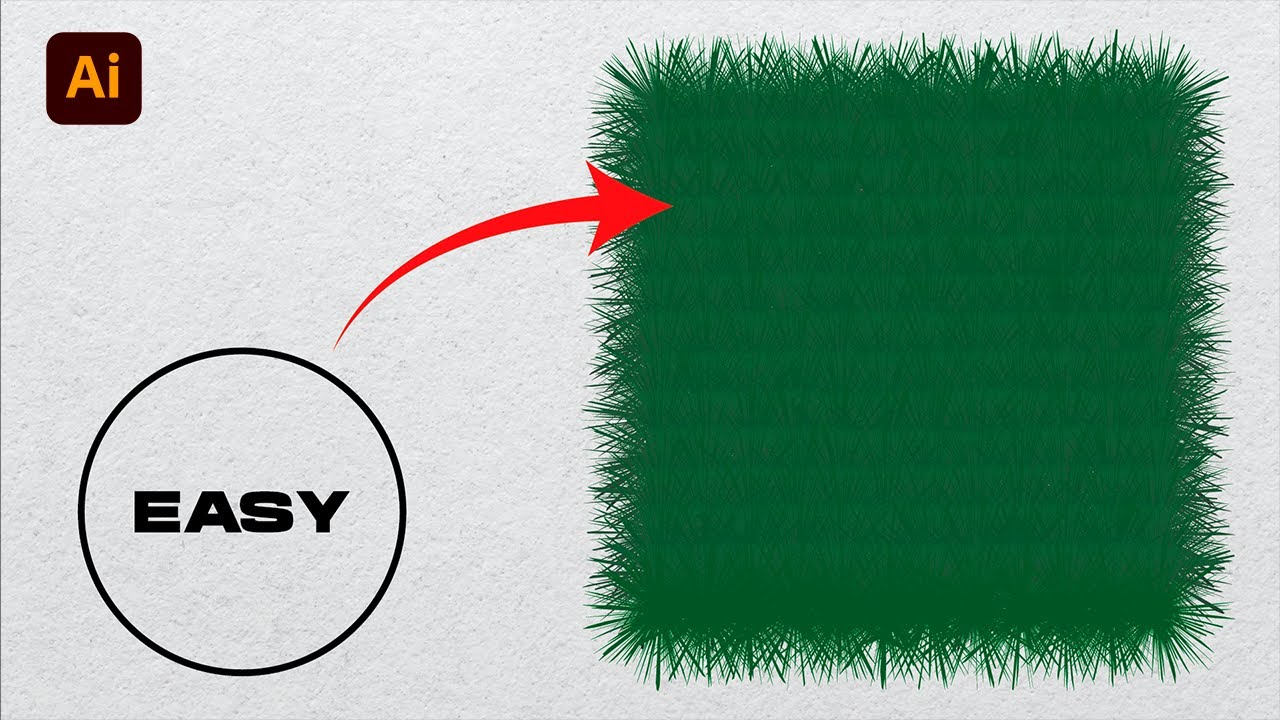 How to Create Grass Effect in Illustrator using Only Circle | adobe ...