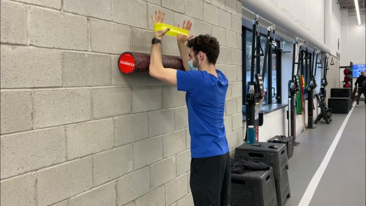 Serratus Anterior Wall Slide with Miniband - YouTube