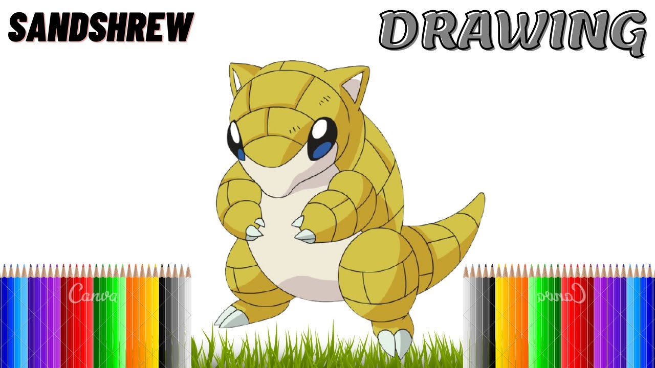 How To Draw Pokemon - Sandshrew | Drawing Animals - YouTube