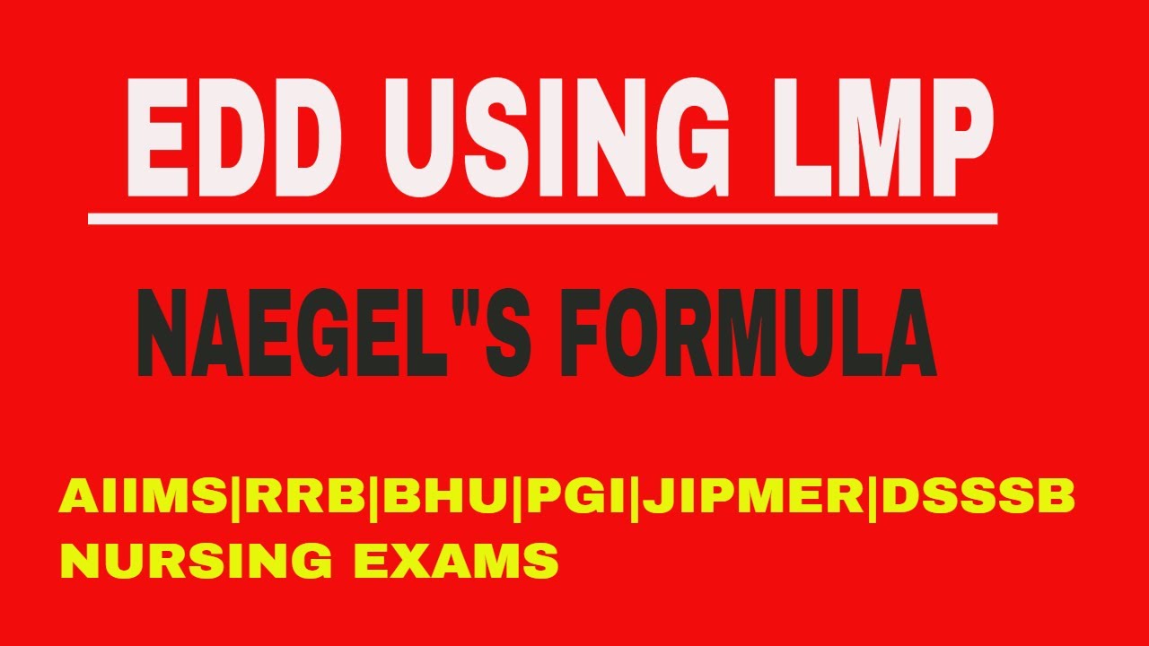 Last menstrual period calculation, EDD, NURSING EXAMS IMPORTANT TOPIC ...