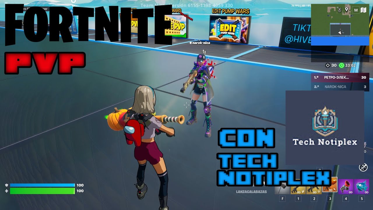 Jugando un PVP contra Tech-notiplex en Fortnite// Retro ElektroSoviet ...