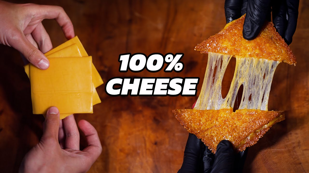Grilled Cheese Sandwich using ONLY CHEESE. (No Bread) - YouTube