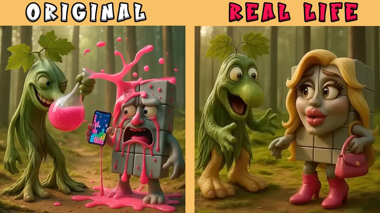 Brainrots Memes Love Transformations | Brainrot Original vs Real life ...