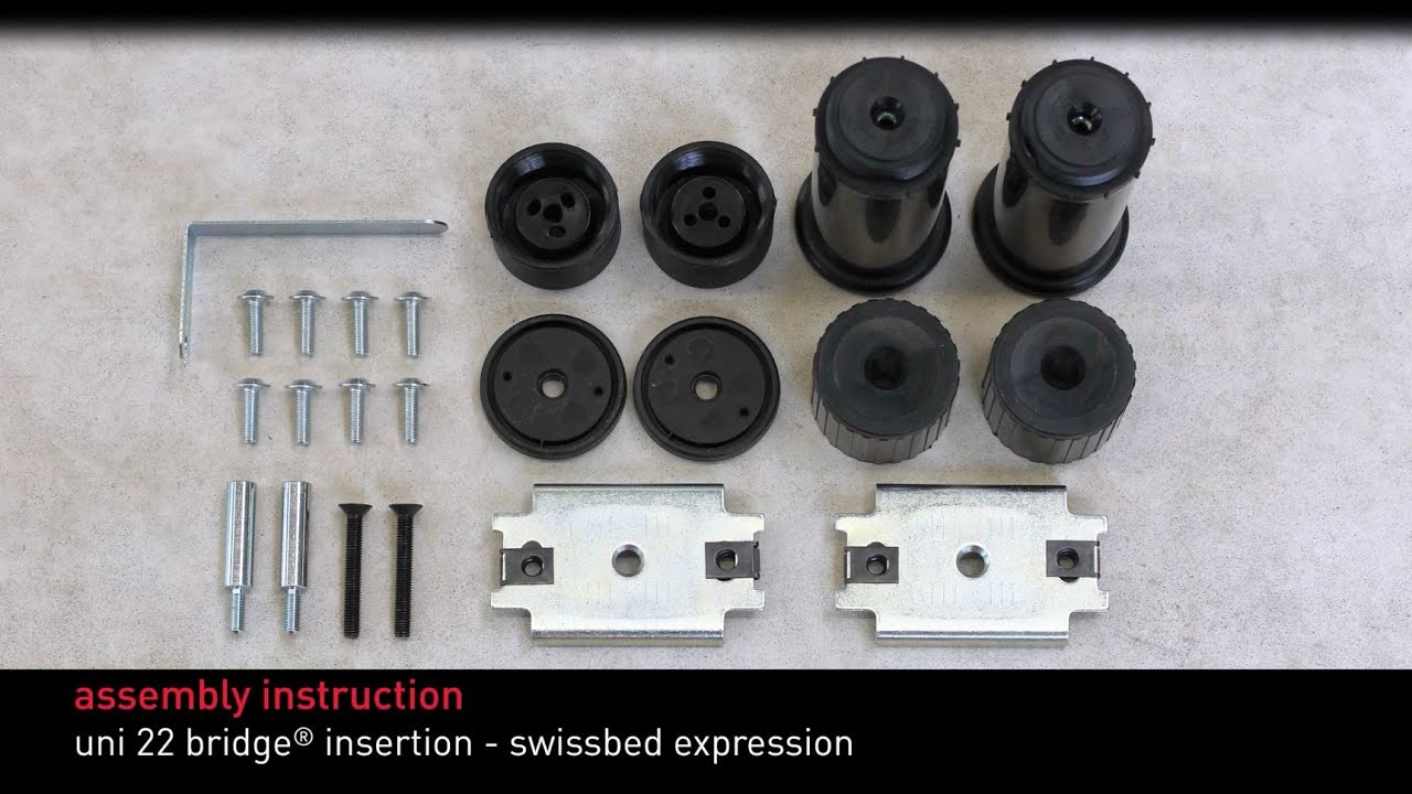 Swissflex assembly instructions - uni 22 bridge® insertion - YouTube