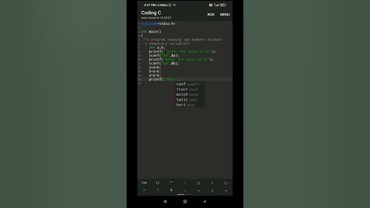 Swaping Two Numbers In C Without Using Temporary Variable Youtube