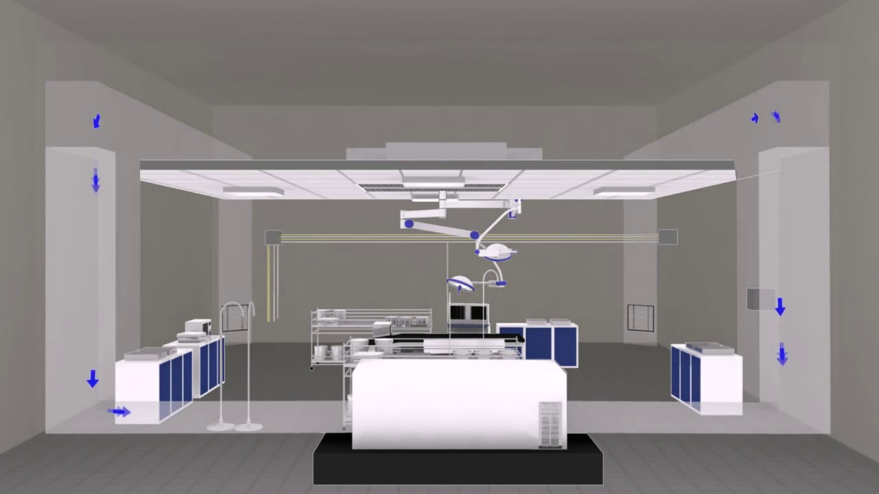 pharma Air Laminar Air Flow Animation 720p - YouTube