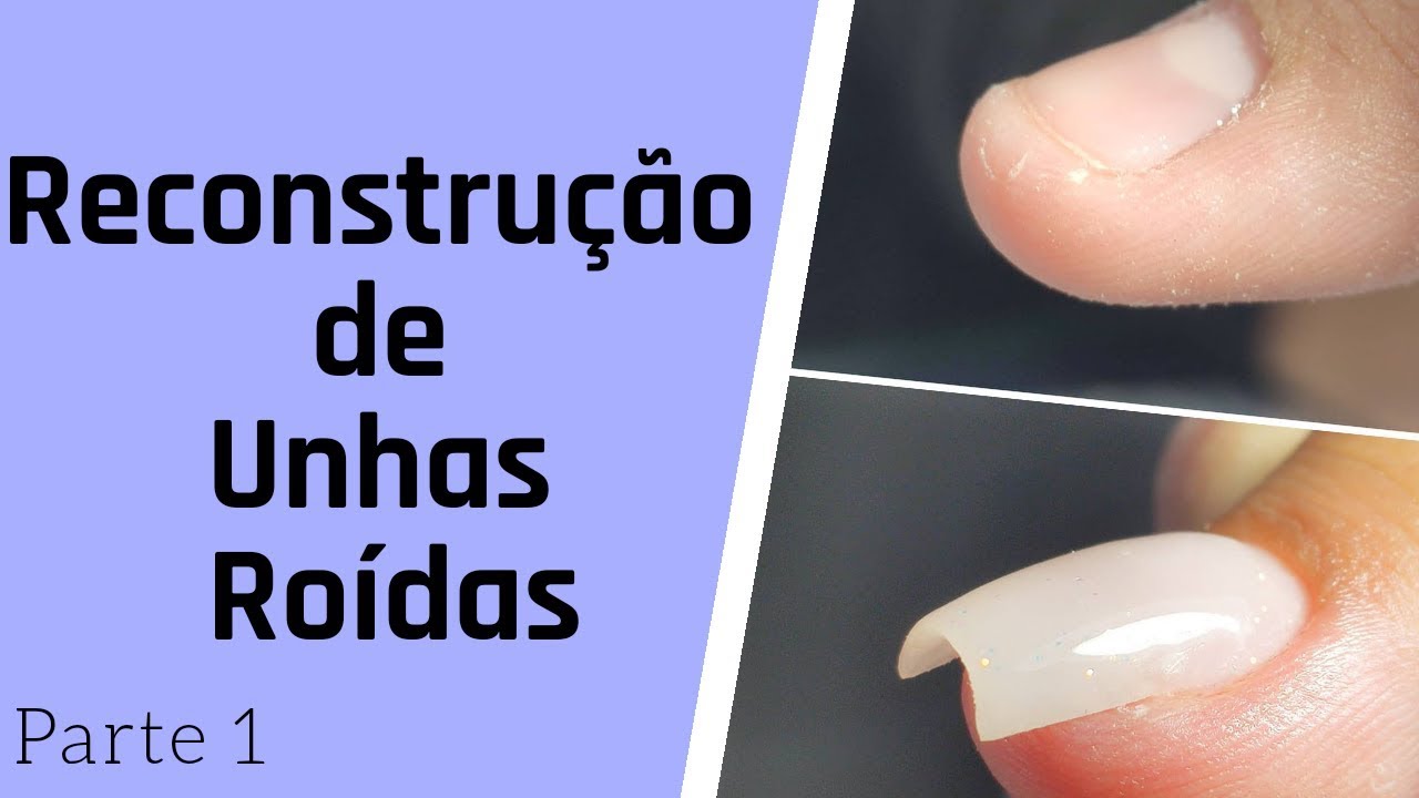 Unhas de Gel Reconstrução de unhas roídas - YouTube