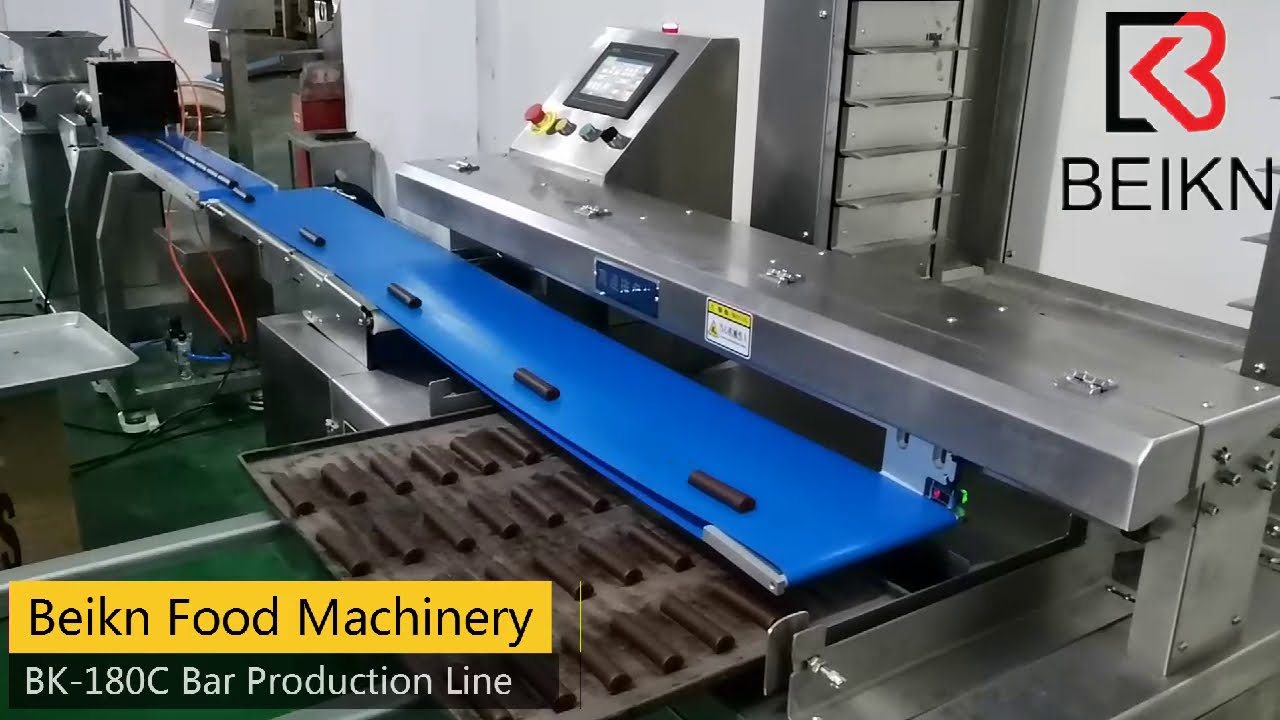 Vegan chcolate protein bar making machine - YouTube