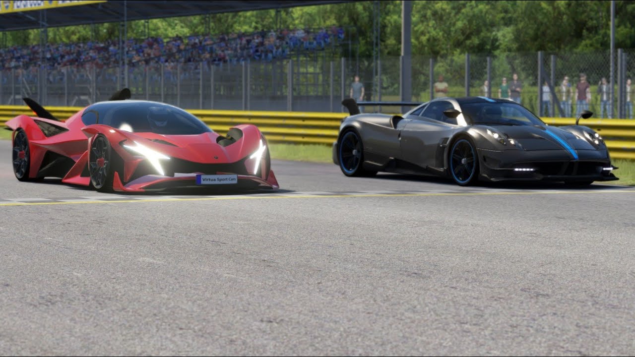 Apollo Project EVO 2022 vs Pagani Huayra BC at Monza Full Course - YouTube