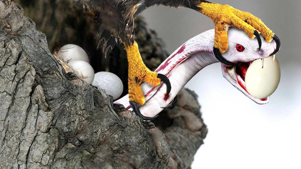 Aghast! The Evil Eagle Tore The Dead Snakes With Its Hard Beak To ...