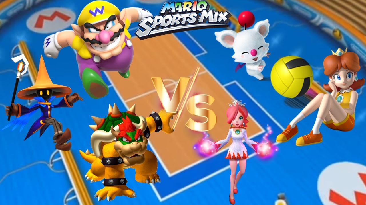 Mario Sports Mix Dodgeball: Team Wario vs Team Moogle - YouTube